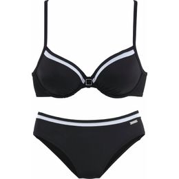 Lascana Damen B&uuml;gel-Bikini schwarz Gr&ouml;&szlig;e 40C