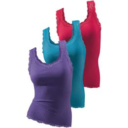 H.I.S. Damen Tanktop lila, pink, petrol Gr&ouml;&szlig;e 48/50