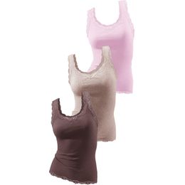 H.I.S. Damen Tanktop ros&eacute;, braun, taupe Gr&ouml;&szlig;e 48/50