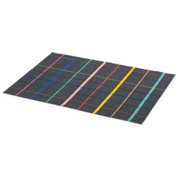 Tissage de Luz Tischset bunt kariert Dunkelblau