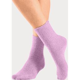 Lavana Damen Kuschelsocken 1x ecru, 1x rose, 1x altrosa, 1x mint, 1x blau Gr&ouml;&szlig;e 39/42