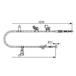 Bosch Seilzug, Feststellbremse 1987482465 f&uuml;r Fiat Suzuki