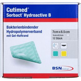 kohlpharma Cutimed Sorbact Hydroactive B Gel-V.7x8,5 cm haft. 12 St
