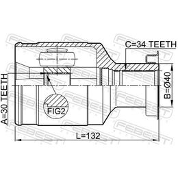 FEBEST Gelenksatz, Antriebswelle 2011maglh Vorderachse f&uuml;r CHRYSLER ALFAROME/FIAT/LANCI
