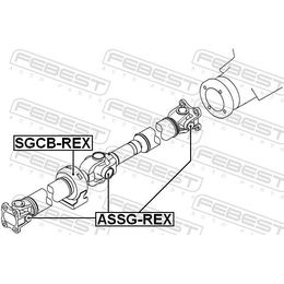 FEBEST Lager, Gelenkwellenmittellager sgcbrex f&uuml;r SSANGYONG