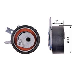 GATES Spannrolle, Zahnriemen t43218 f&uuml;r DODGE