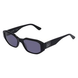 K by KARL LAGERFELD Karl Lagerfeld KL6073S | Damen-Sonnenbrille | Fassung: Vollrand, Quadratisch, Kunststoff, Schwarz Gl&auml;nzend | Glasfarbe: Grau