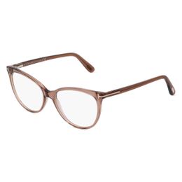 Tom Ford FT5513 Brille Damen | Fassung: Vollrand, Butterfly, Braun Transparent