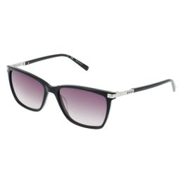 DKNY DK539S | Unisex-Sonnenbrille | Fassung: Vollrand, Quadratisch, Acetat, Schwarz | Glasfarbe: Grau