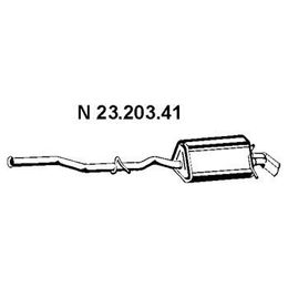 VEGAZ Endschalld&auml;mpfer ms376 f&uuml;r MERCEDES-BENZ