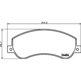 DON Bremsbelagsatz, Scheibenbremse pcp1287 f&uuml;r VW