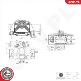 ESEN SKV Lagerung, Motor 75skv427 rechts f&uuml;r VW
