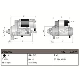 DENSO Starter dsn3092 f&uuml;r VOLVO FORD