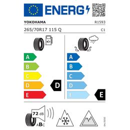 Yokohama Winterreifen r1593 265/70 R17 115Q