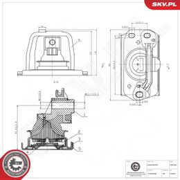 ESEN SKV Lagerung, Motor 75skv420 vorne rechts f&uuml;r VAUXHALL OPEL GENERAL MOTORS NISSAN RENAULT