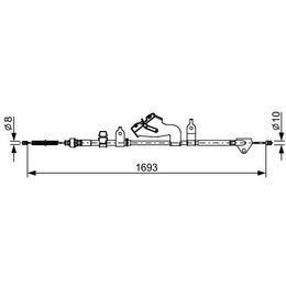 Bosch Seilzug, Feststellbremse 1987482657 f&uuml;r TOYOTA