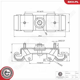 ESEN SKV Lagerung, Motor 75skv494 hinten f&uuml;r MITSUBISHI