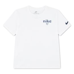 T-Shirt Nike Sportswear "NKB NIKE WORLD CUP GRAPHIC TEE", M&auml;dchen, Gr. 110, wei&szlig;, Obermaterial: 60% Baumwolle, 40% Polyester, Shirts T-Shirt, f&uuml;r sportliche Aktivit&auml;ten, sportlicher Stil, f&uuml;r Sportmode