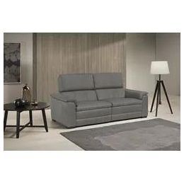 2,5-Sitzer Egoitaliano "Capucine Breite 200cm, hoher Sitzkomfort", grau (steingrau), B:200cm H:99cm T:97cm, Sofas, wahlweise mit elektrisch oder manuell verstellbarer Relaxfunktion