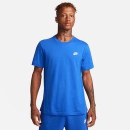 T-Shirt Nike Sportswear "M NSW CLUB TEE", Gr. L, game royal, Jersey, Obermaterial: 100% Baumwolle, regular fit normal, Rundhals, Shirts T-Shirt, Regular Fit, Kurzarm, Rundhalsausschnitt