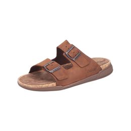 Pantolette Rieker "Rieker Pantoletten Leder", Herren, Gr. 41, braun, Leder, Schuhe Pantolette