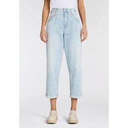 Straight-Jeans Herrlicher "Brooke Denim Light", Damen, Gr. 26, N-Gr, soft cloud, Denim/Jeans, Obermaterial: 98% Baumwolle, 2% Elasthan, loose fit kn&ouml;chelfrei, Jeans Straight-Jeans, krempelbar