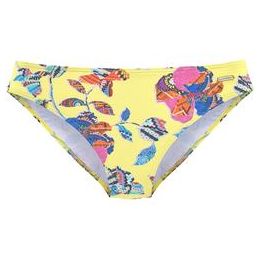 Bikini-Hose Sunseeker "Jam", Damen, Gr. 44, N-Gr, bunt (gelb, bunt), Microfaser, bedruckt, floral, Badehosen Bikini-Hose, mit Alloverprint