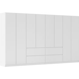 Dreht&uuml;renschrank Rauch "Schrank Garderobe MAINZ Breiten 91/136/181/226/271/315/360, H&ouml;he 210cm", alpinwei&szlig;, B:360cm H:210cm T:54cm, Holzwerkstoff, Schr&auml;nke, Dreht&uuml;renschrank, grifflose Front, Au&szlig;ent&uuml;ren mit Push-to-Open Funktion MADE IN GERMANY