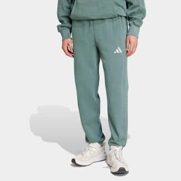 Sporthose adidas Sportswear "ALL SZN FRENCH TERRY WASHED LOOSE", Herren, Gr. XXL, N-Gr, aurora ivy, normal, gr., Obermaterial: 100% Baumwolle, Hosen Sporthose, mit gesticktem 3-Streifen-Logo, aus French Terry