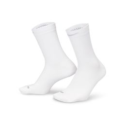 Kniestr&uuml;mpfe Nike "U NK LTWT RUN CREW 1PR - 200", Damen, Gr. L (42/45), wei&szlig;, schwarz,, Obermaterial: 62% Polyester, 33% Nylon, 5% Elasthan, Socken Kniestr&uuml;mpfe