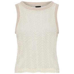 Stricktop BOSS Orange "Ecela Premium Damenmode", Damen, Gr. L, open wei&szlig; 118, Strick, Obermaterial: 70% Baumwolle, 30% Polyester, unifarben, regular fit h&uuml;ftlang, Rundhals, Tops Stricktop, halbtransparent, Rundhals