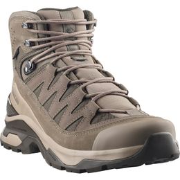 Wanderschuh Salomon "QUEST ECHO GORE TEX", Damen, Gr. 41, walnut, desert tan, schwarz olive, Leder, Synthetik, Schuhe Wanderschuh, wasserdicht