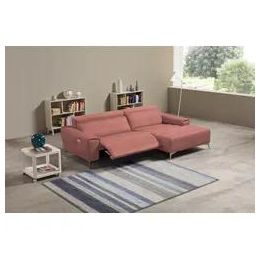 Ecksofa Egoitaliano "Suzette, Designsofa mit hohem Sitzkomfort", braun (chedar wood), B:266cm H:95cm T:163cm, Sofas, Ecksofa, mit Recamiere, inkl. 1 elektronischen Relaxfunktion, L-Form