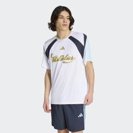 T-Shirt adidas Sportswear "HOUSE OF TIRO NATIONS PACK TRIKOT", Damen, Gr. L, wei&szlig;, night navy, icey blau, hazy beige, Obermaterial: 100% Polyester, normal, Rundhals, Shirts T-Shirt