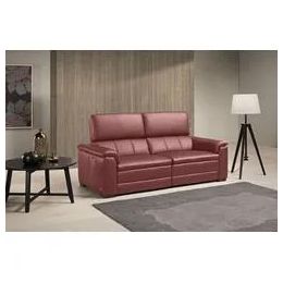 2,5-Sitzer Egoitaliano "Capucine Breite 200cm, hoher Sitzkomfort", rot (burgundy), B:200cm H:99cm T:97cm, Sofas, wahlweise mit elektrisch oder manuell verstellbarer Relaxfunktion
