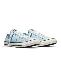 Sneaker Converse "CHUCK TAYLOR ALL STAR EMBROIDERED FLORALS", Herren, Gr. 36, clear skies, bright outlook, in the weeds, Textil, Schuhe Sneaker, f&uuml;r Alltag, mit profiliertem Laufsohlenprofil, sportlicher Stil
