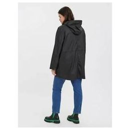 Outdoorjacke Vero Moda CURVE "VMCMALOU COATED JACKET CUR NOOS", Damen, Gr. 52, schwarz, Web, Obermaterial: 100% Polyester. Beschichtung: 100% Polyurethan, unifarben, Po-bedeckend, Jacken Outdoorjacke
