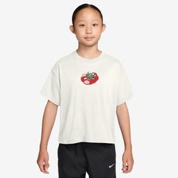 T-Shirt Nike Sportswear "G NSW TEE OC BOXY TOMATO", Jungen, Gr. L, sail, Obermaterial: 100% Baumwolle, Shirts T-Shirt, f&uuml;r Jugendliche, sportlicher Stil, bequeme Passform