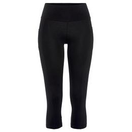 Caprileggings Vivance, Damen, Gr. 56/58, N-Gr, schwarz, Single Jersey, Obermaterial: 95% Baumwolle, 5% Elasthan, unifarben, Basic, Hosen, mit 2 Handytaschen