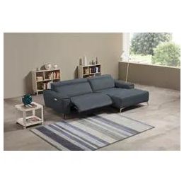 Ecksofa Egoitaliano "Suzette, Designsofa mit hohem Sitzkomfort", grau (charcoal), B:266cm H:95cm T:163cm, Sofas, Ecksofa, mit Recamiere, inkl. 1 elektronischen Relaxfunktion, L-Form