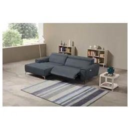 Ecksofa Egoitaliano "Suzette, Designsofa mit hohem Sitzkomfort", grau (charcoal), B:266cm H:95cm T:163cm, Sofas, Ecksofa, mit Recamiere, inkl. 1 elektronischen Relaxfunktion, L-Form