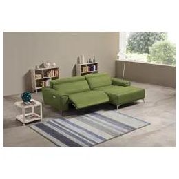 Ecksofa Egoitaliano "Suzette, Designsofa mit hohem Sitzkomfort", gr&uuml;n (kiwi), B:266cm H:95cm T:163cm, Sofas, Ecksofa, mit Recamiere, inkl. 1 elektronischen Relaxfunktion, L-Form
