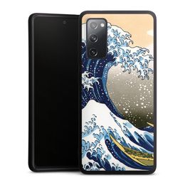 DeinDesign Galaxy S20 FE 5G Handy Premium Silikon H&uuml;lle Handyh&uuml;lle schwarz Case Die Gro&szlig;e Welle Vor Kanagawa Katsushika Hokusai Kunst Silikon Premium Case