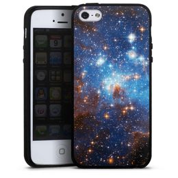 DeinDesign iPhone SE (2016-2019) Handy Silikon H&uuml;lle Case schwarz Handyh&uuml;lle Galaxy Weltall Star