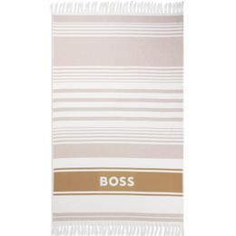 Handtuch BOSS, medium beige 260, B:70cm L:140cm, Jacquard, Baumwolle, Handt&uuml;cher