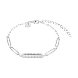 Armband Tom Tailor "Schmuck Geschenk Silber 925", silberfarben, kristallwei&szlig;, kristallwei&szlig;, Armb&auml;nder, Damen, 20cm, Silber 925 (Sterlingsilber), Armband, mit Zirkonia (synth.)