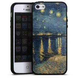 DeinDesign iPhone SE (2016-2019) Handy Silikon H&uuml;lle Case schwarz Handyh&uuml;lle Painting Kunst