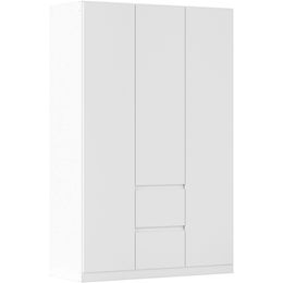 Dreht&uuml;renschrank Rauch "Schrank Garderobe MAINZ Breiten 91/136/181/226/271/315/360, H&ouml;he 210cm", alpinwei&szlig;, B:136cm H:210cm T:54cm, Holzwerkstoff, Schr&auml;nke, Dreht&uuml;renschrank, grifflose Front, Au&szlig;ent&uuml;ren mit Push-to-Open Funktion MADE IN GERMANY