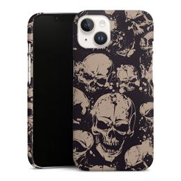 DeinDesign iPhone 14 Handy Premium Case Smartphone Handyh&uuml;lle Schutzh&uuml;lle matt Totenkopf Halloween Gothic Premium Case