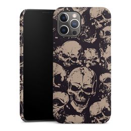 DeinDesign iPhone 12 Pro Max Handy Premium Case Smartphone Handyh&uuml;lle Schutzh&uuml;lle matt Totenkopf Halloween Gothic Premium Case